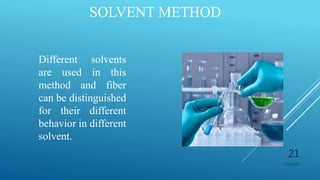 Textile fiber identification | PPTX