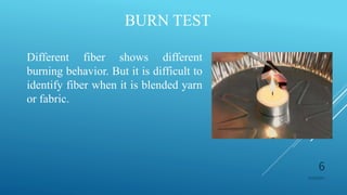 Textile fiber identification | PPTX