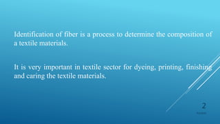 Textile fiber identification | PPT