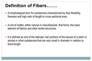 Textile fibers and yarns editabl | PPTX