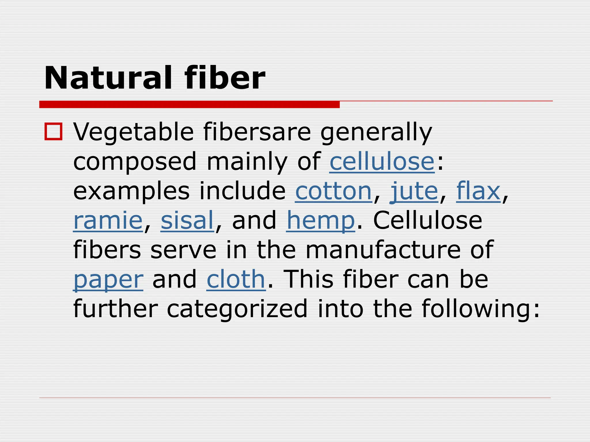 Textile Fibre - Introduction &Classification | PPT