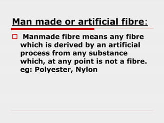 Textile Fibre - Introduction &Classification | PPT