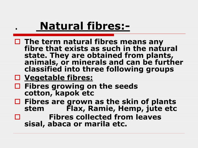 Textile Fibre - Introduction &Classification | PPT