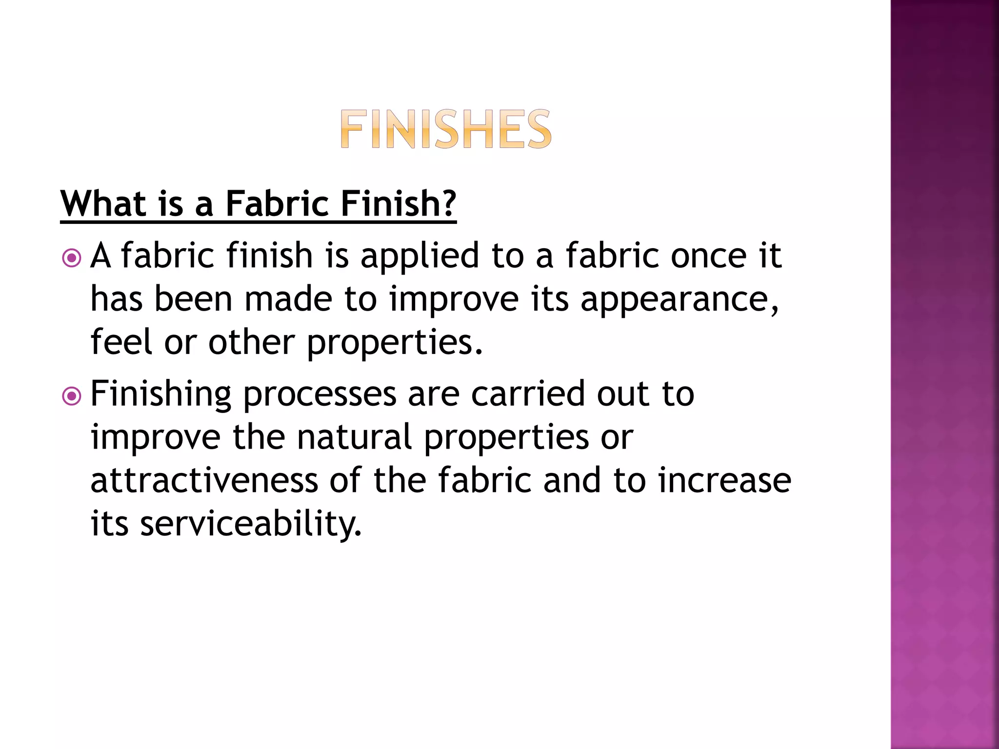 Textile finishes | PDF
