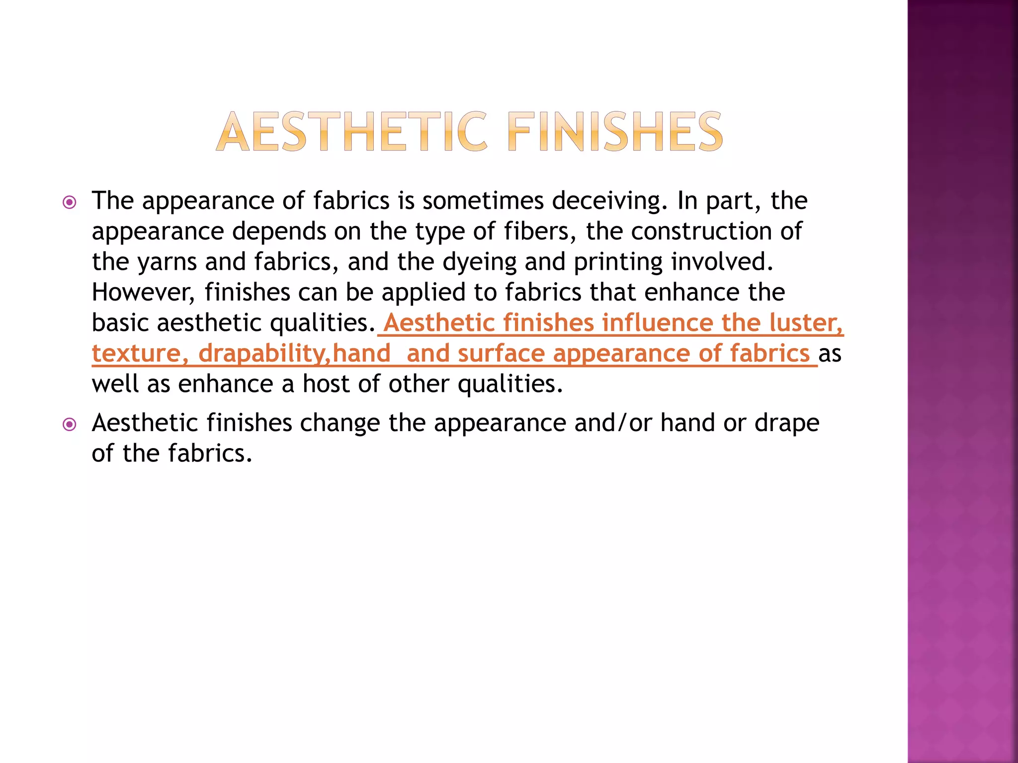 Textile finishes | PDF