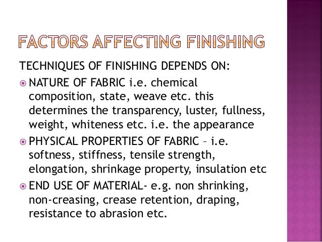 Textile finishes