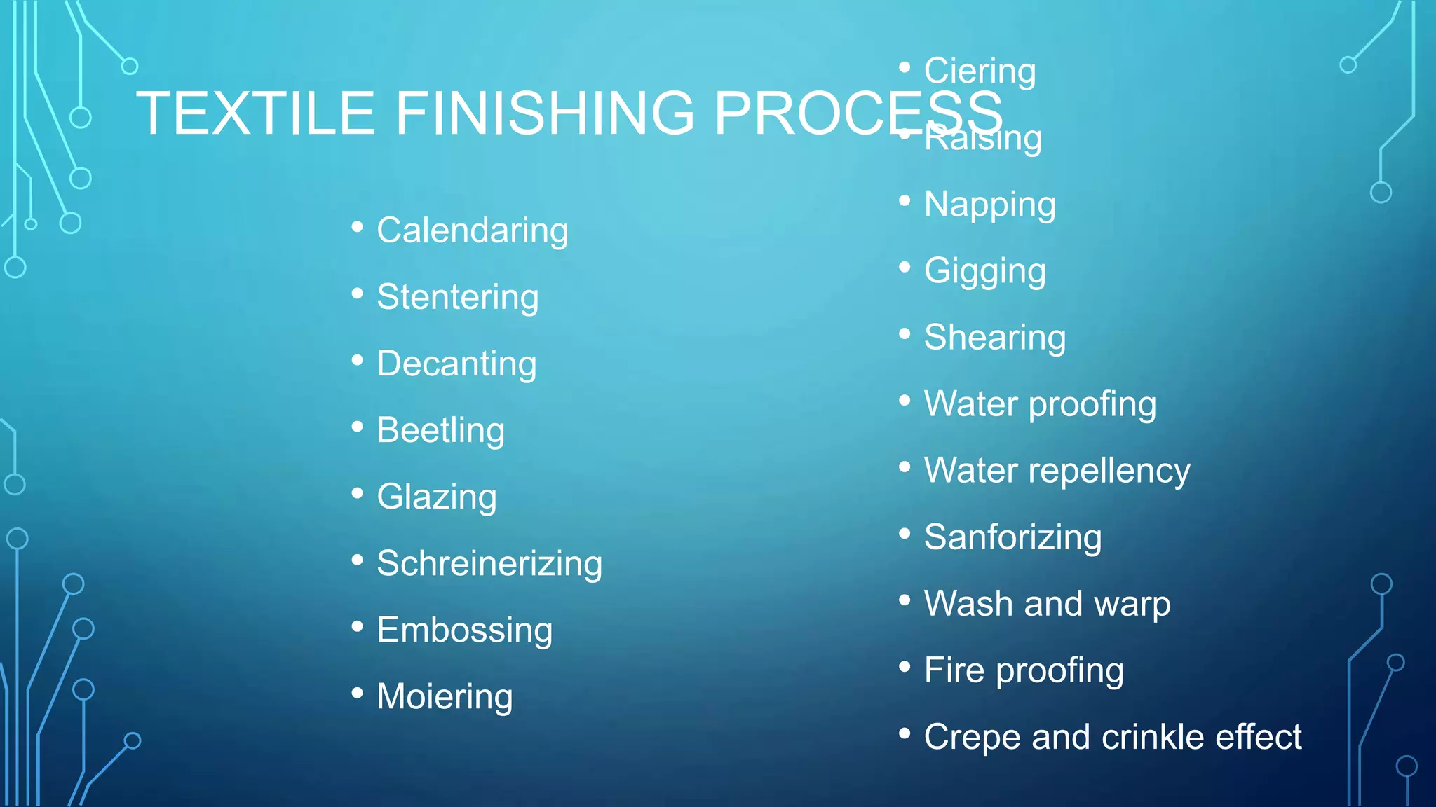 Textile finishes | PPTX