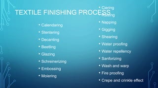 Textile finishes | PPT