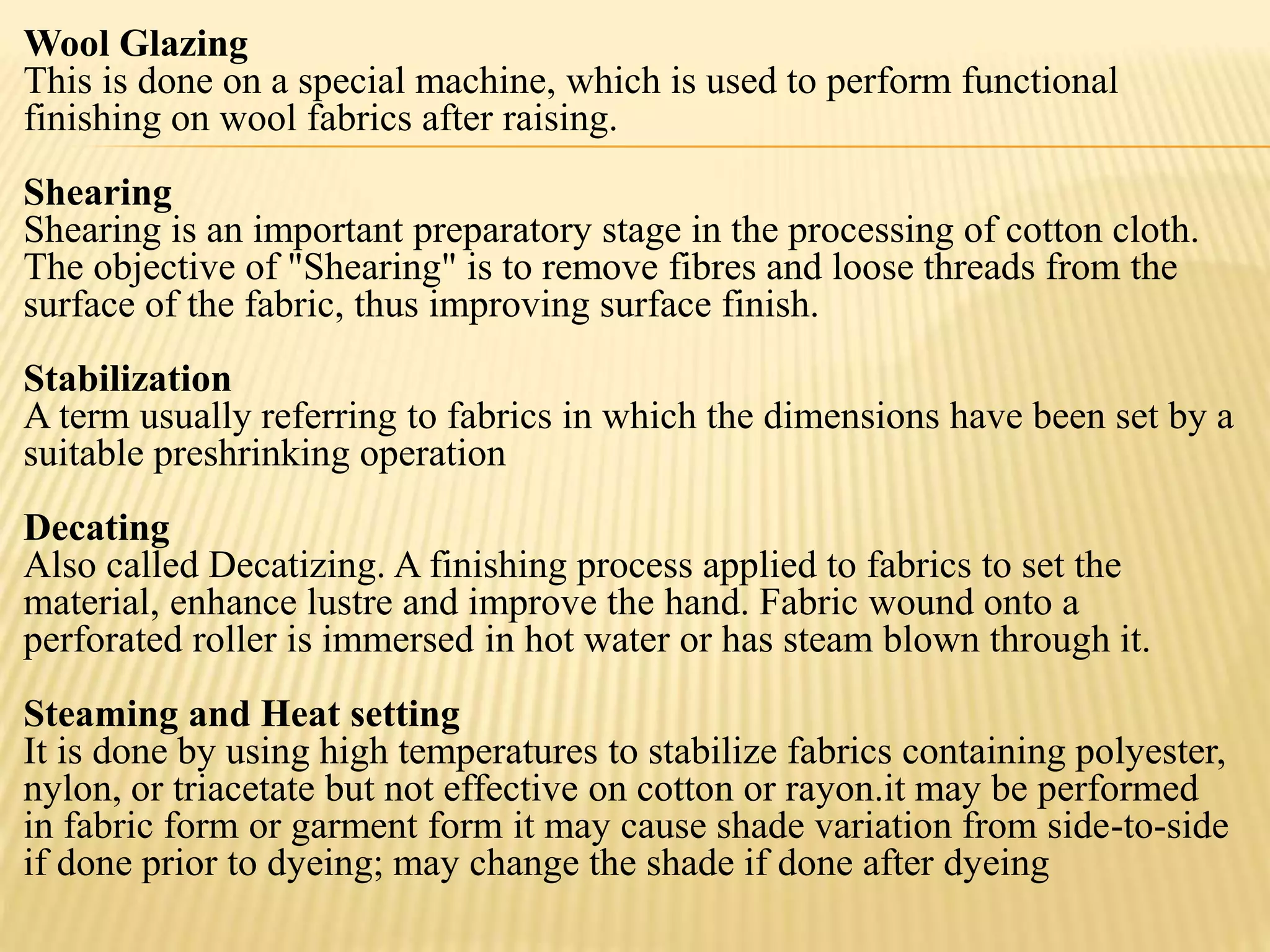 Textile finishing | PPTX