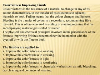 Textile finishing | PPTX
