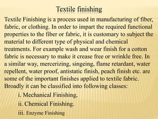 Textile finishing | PPTX
