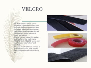 Textile & garments (1)- Trims & accessories of garments | PPTX