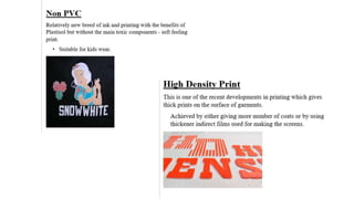 Textile & garments (6) - Types of Prints & Print placement | PPTX