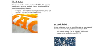 Textile & garments (6) - Types of Prints & Print placement | PPTX