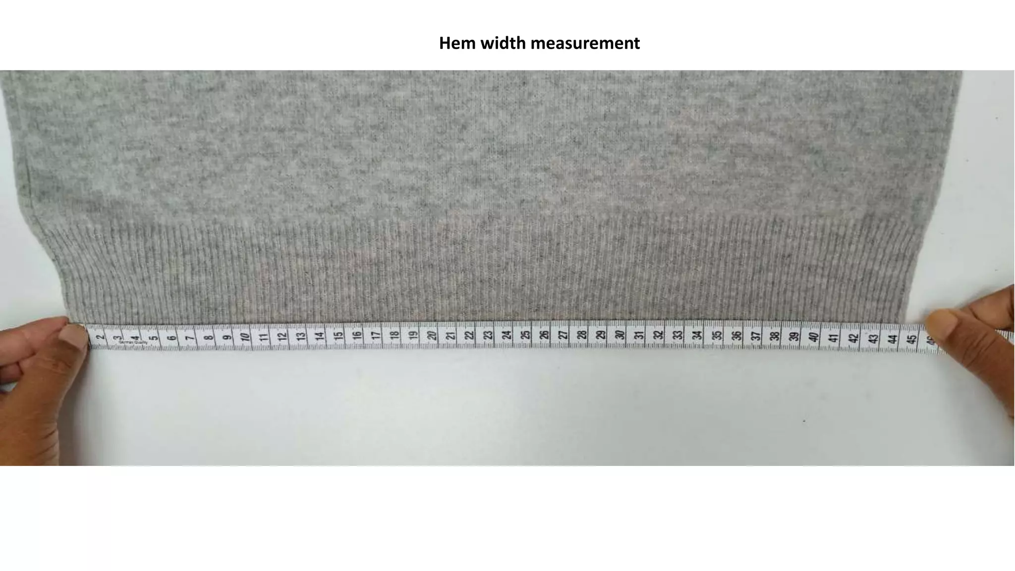 Textile & garments (8) - How to measure garment - Knitwear | PPTX