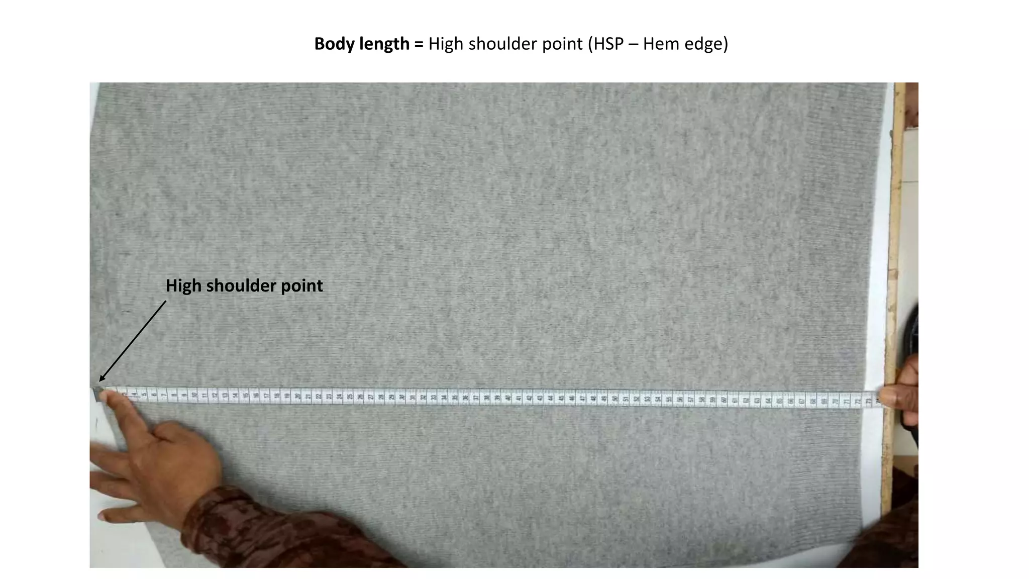 Textile & garments (8) - How to measure garment - Knitwear | PPTX