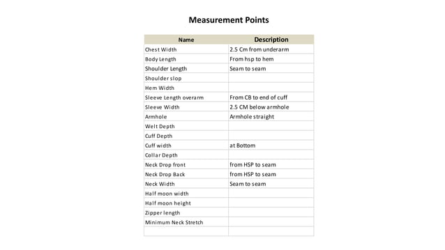 Textile & garments (8) - How to measure garment - Knitwear | PPT