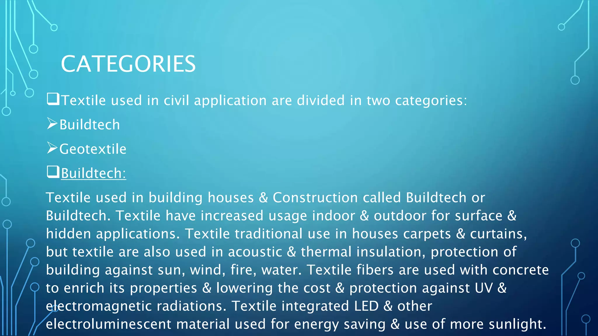 textile in building technology & road construction | PPTX