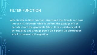 textile in building technology & road construction | PPTX