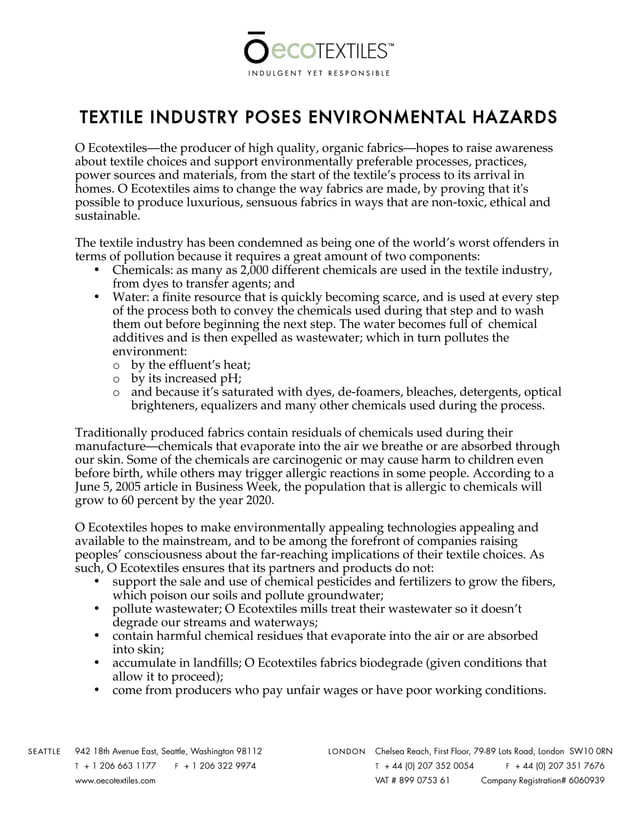 Textile industry hazards | PDF
