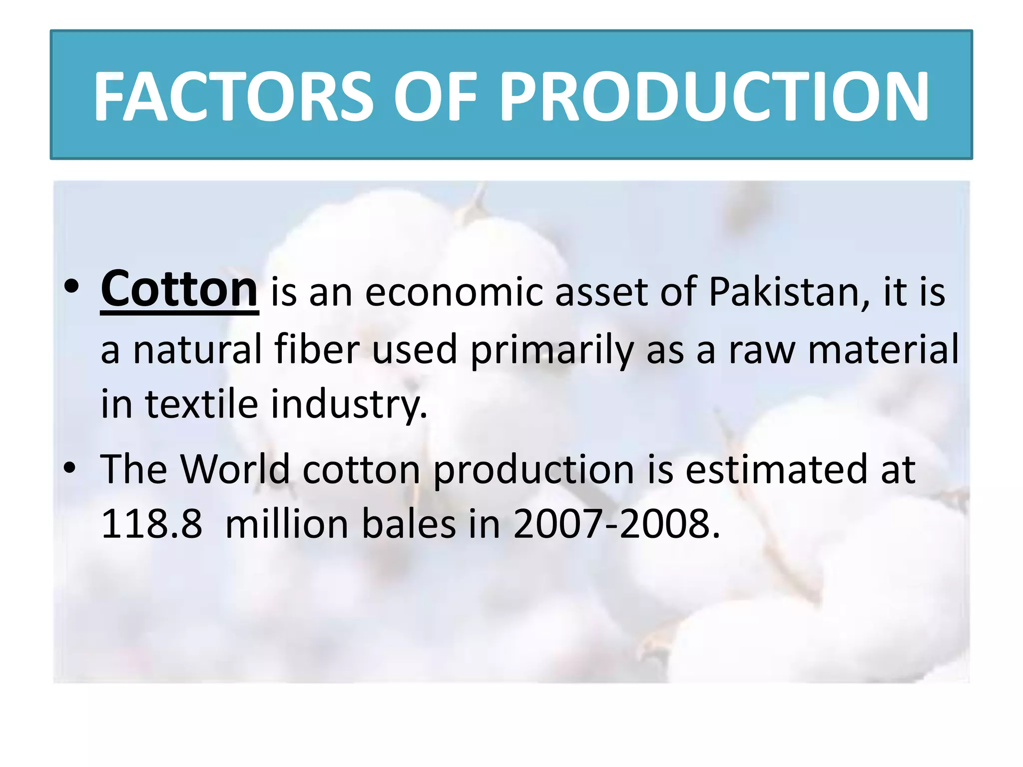 Textile industry of Pakistan | PPTX