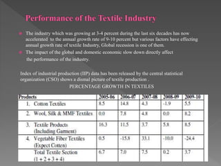 Textileindustrypptstrategicmanagement 120528131152-phpapp02 | PPTX