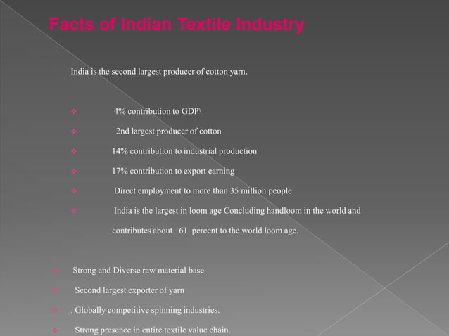 Textile industry ppt strategic management | PPTX