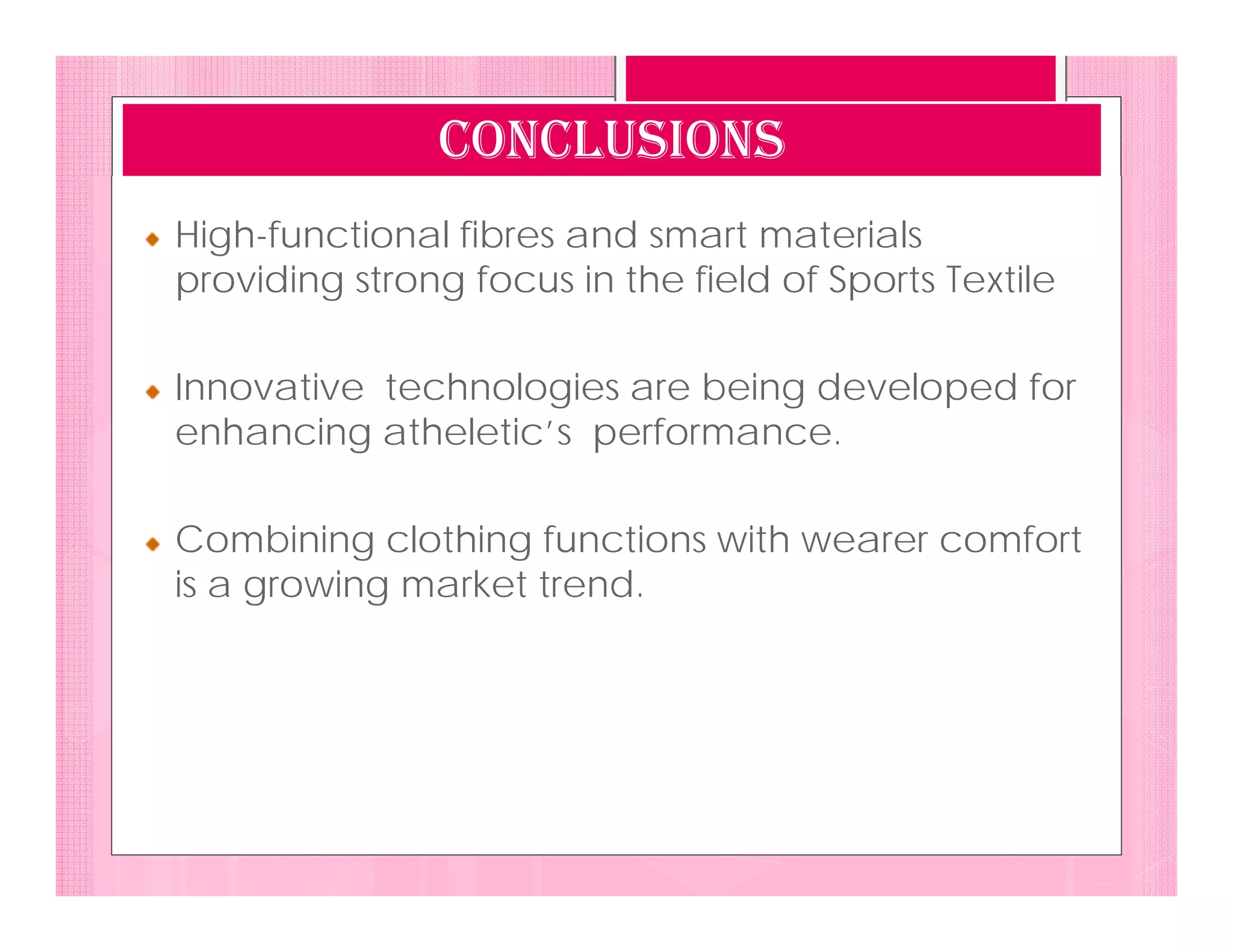 Textile in sports and it’s material, structure and application | PDF