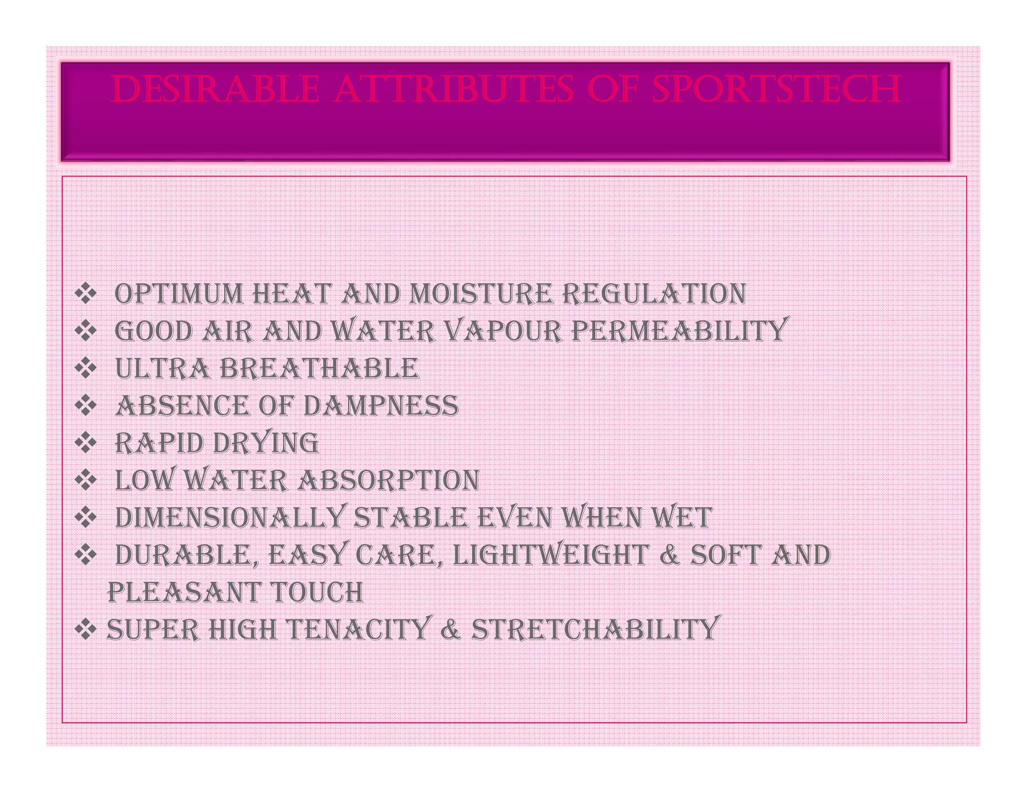 Textile in sports and it’s material, structure and application | PDF