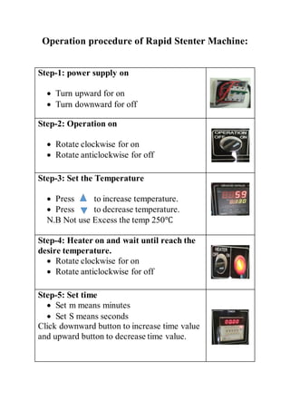 Textile lab machines operation procedure | PDF