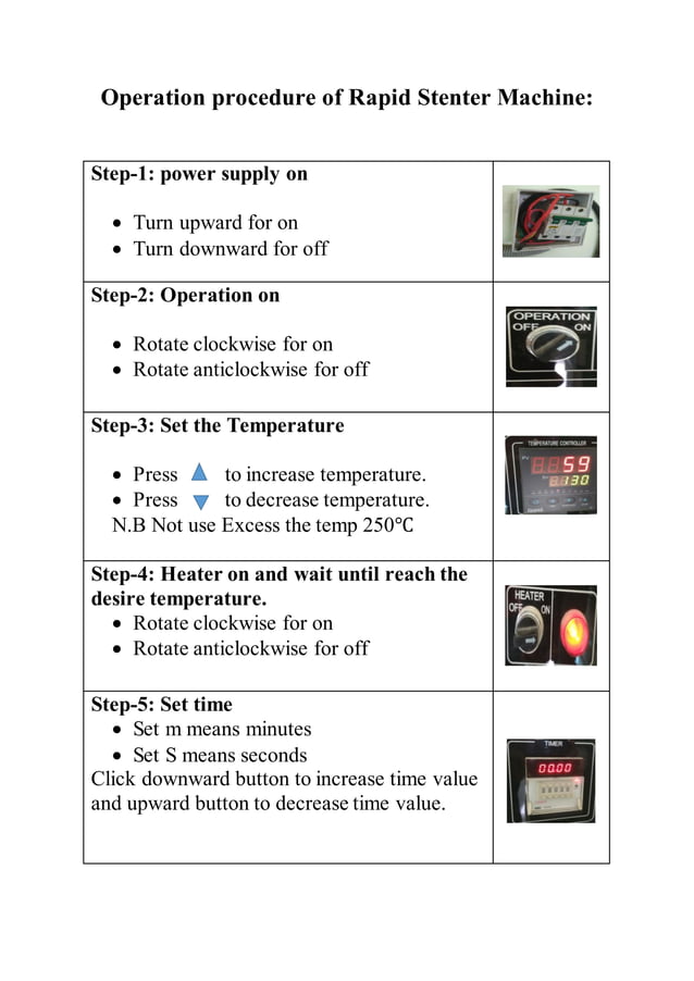 Textile lab machines operation procedure | PDF