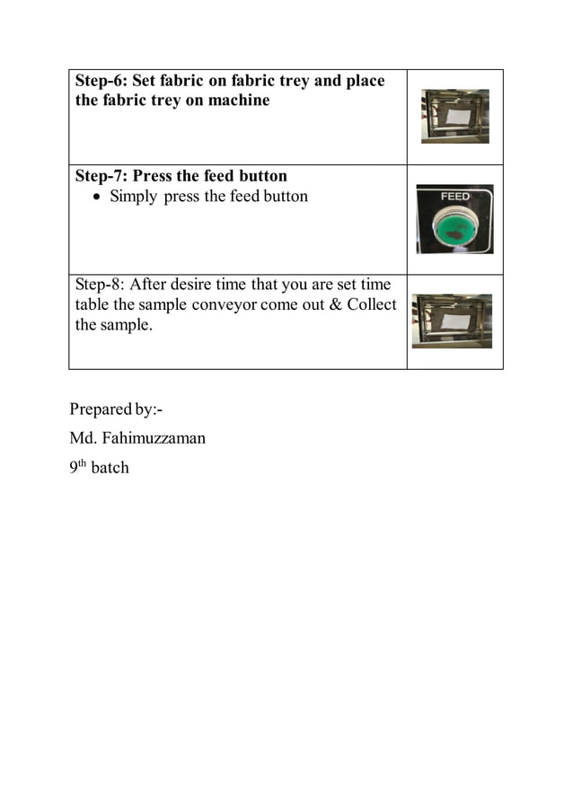 Textile lab machines operation procedure | PDF