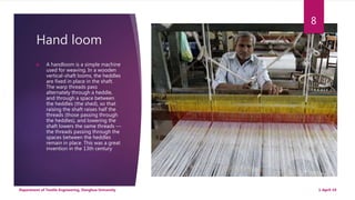 Textile manufacturing & technology | PPTX