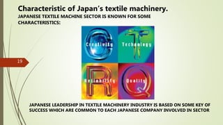 Textile mechinery of japan | PPTX | Needlework | Arts and Crafts