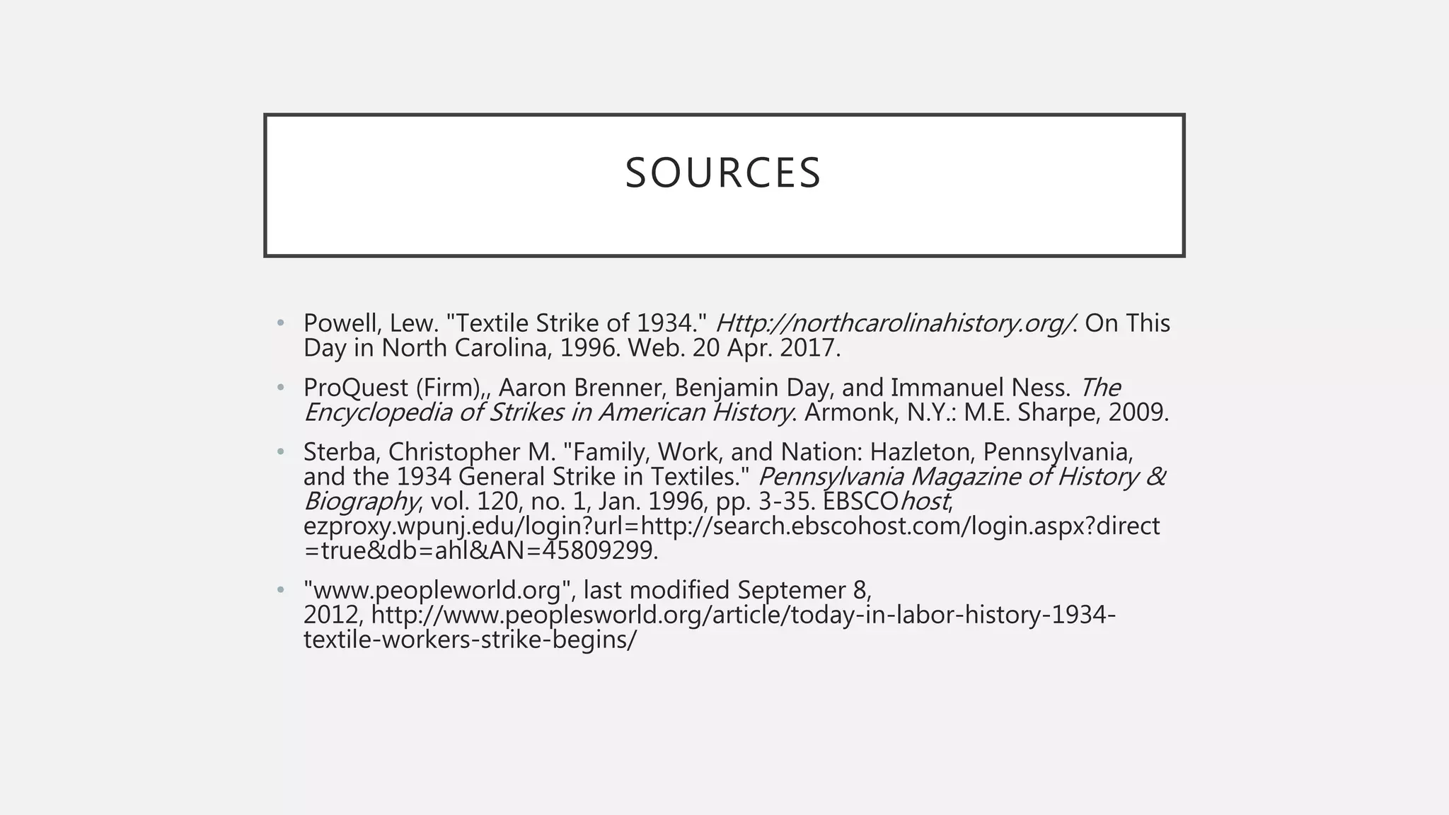 Textile mill strike of 1934 | PPTX