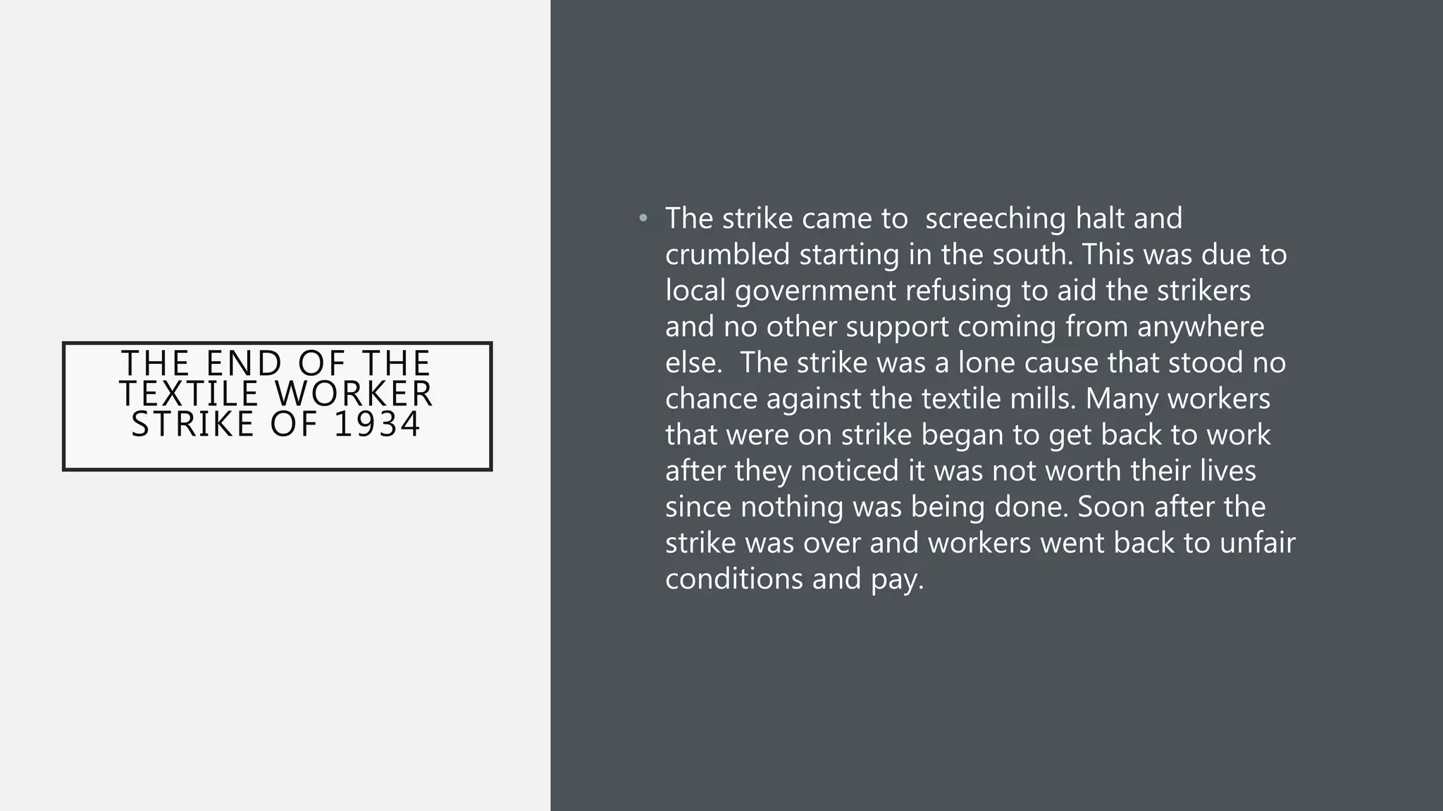 Textile mill strike of 1934 | PPT