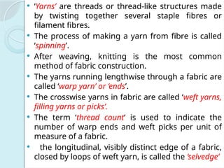 Classification of fabric in manufacturing | PPTX