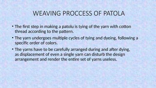 Presentation on tradtional textiles of gujrat | PPTX