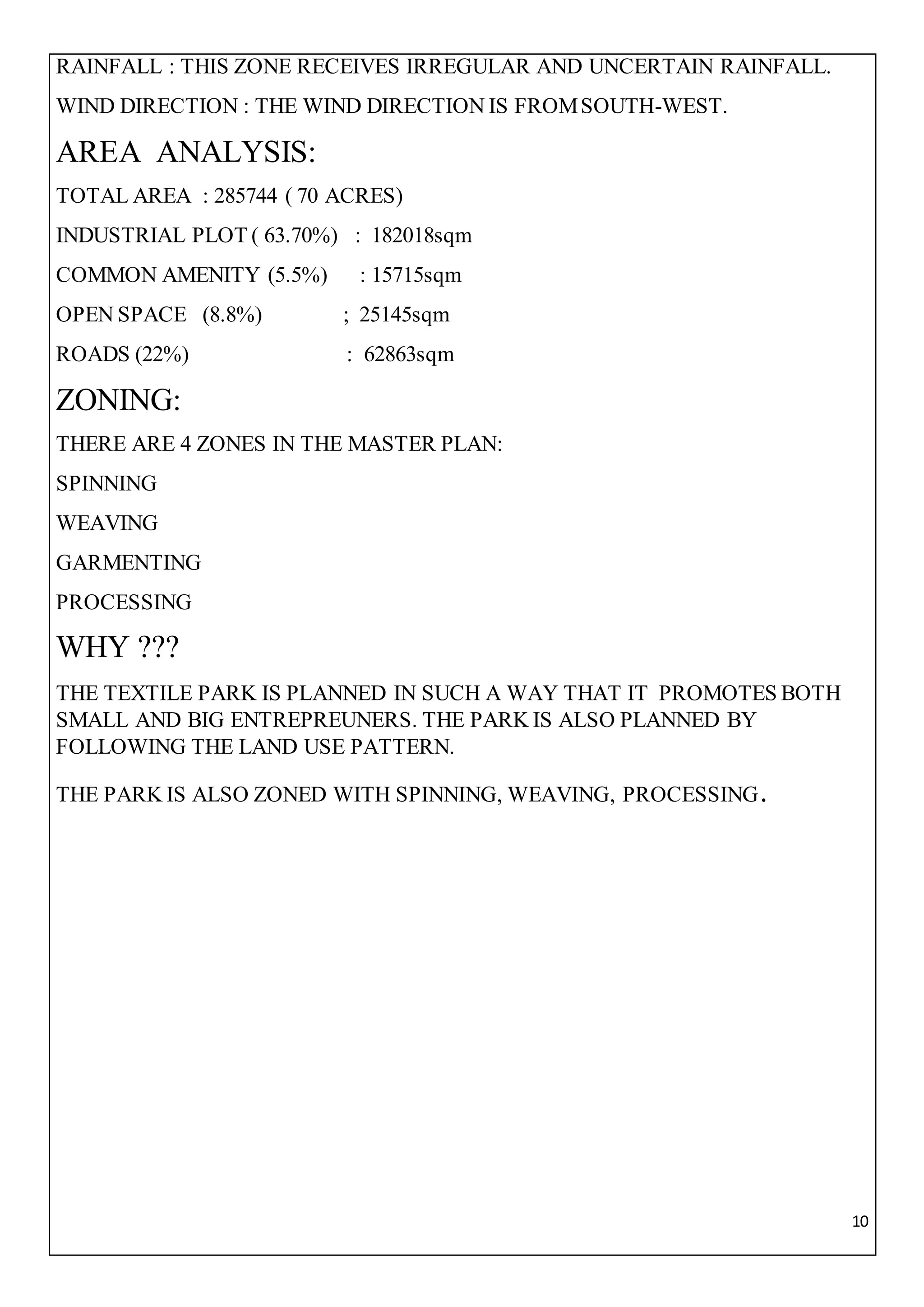 Textile park thesis | DOCX