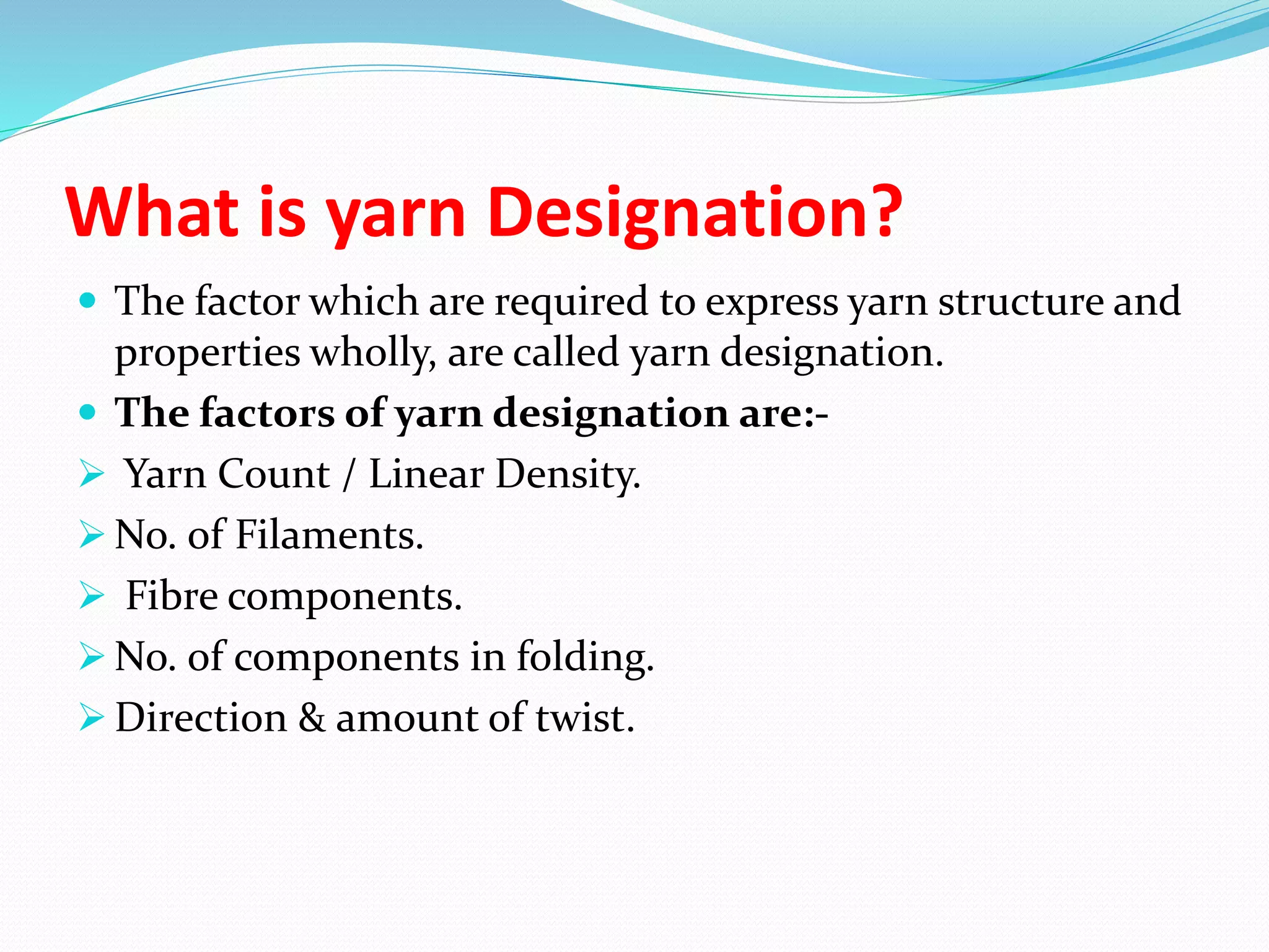 Yarn Geometry | PPTX