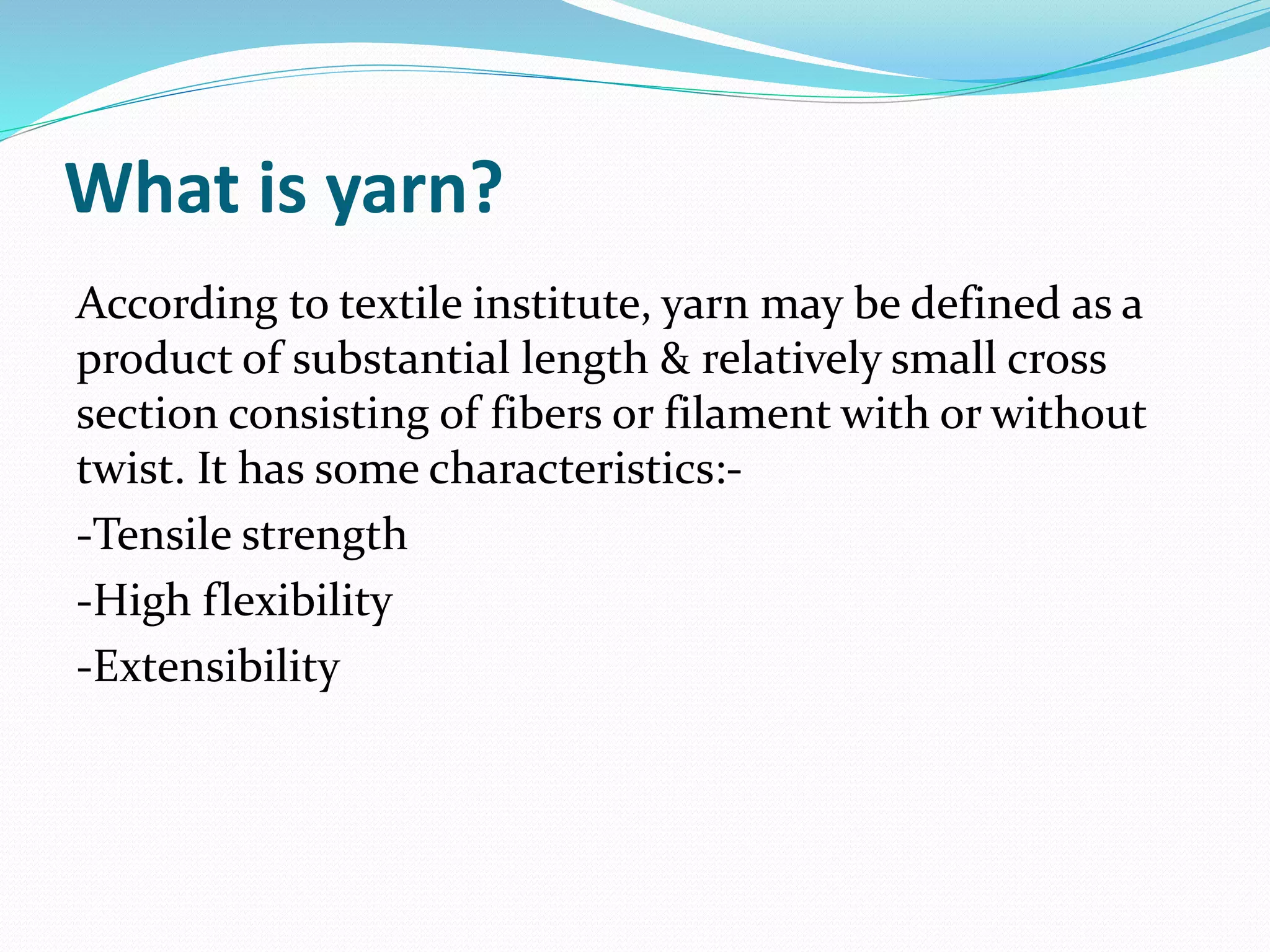 Yarn Geometry | PPTX