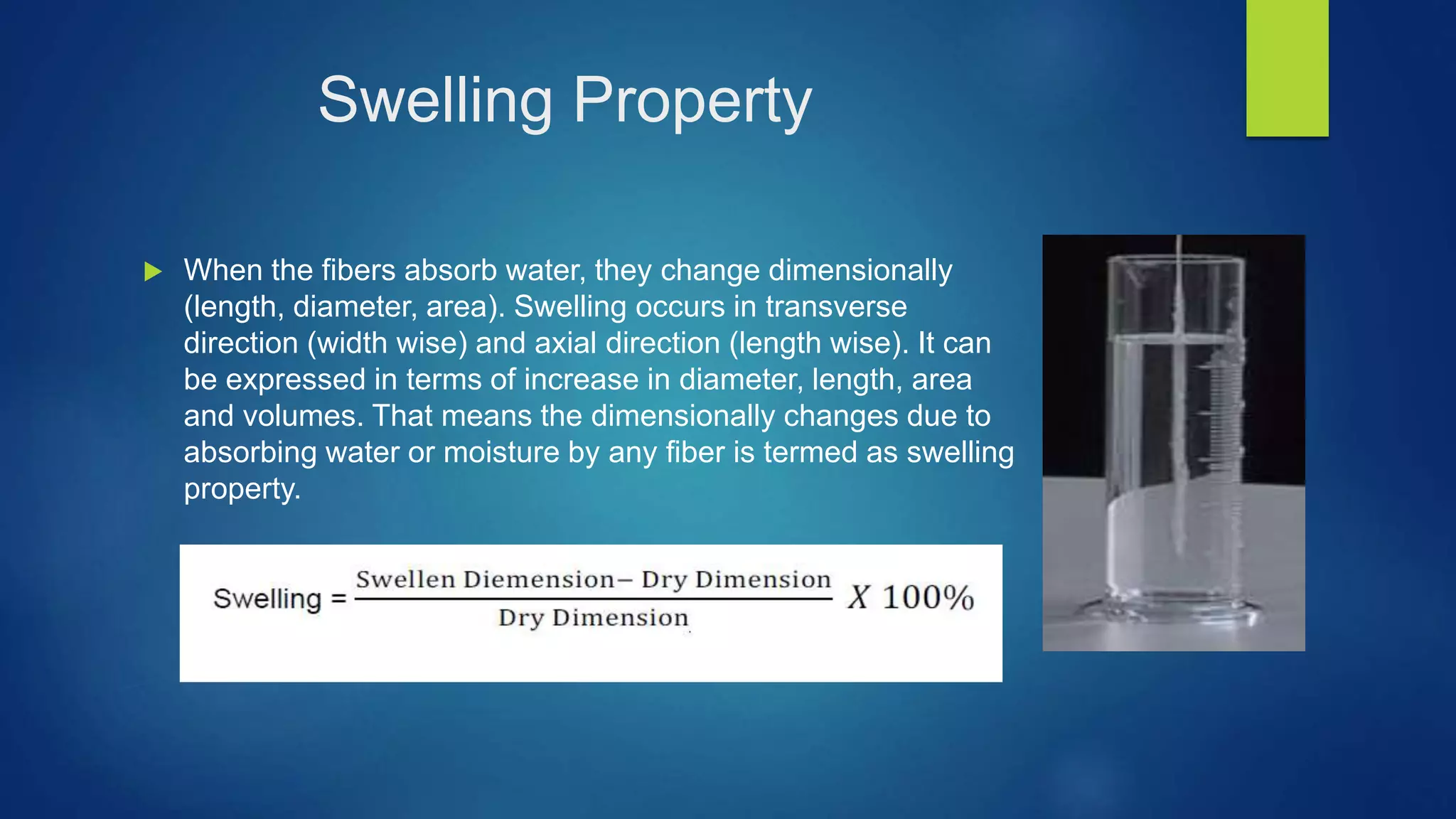 Textile physics - Swelling of yarn | PPTX