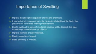 Textile physics - Swelling of yarn | PPTX
