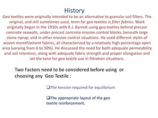 Presentation on Geo textile. | PPTX