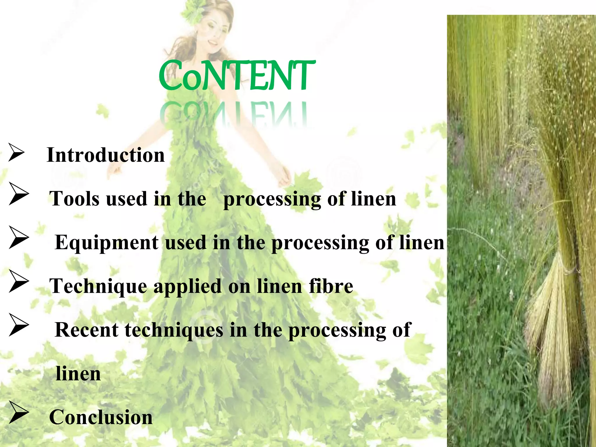 Technological advancement of linen fabric | PPTX | Needlework | Arts ...