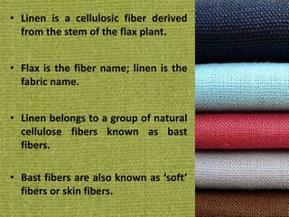 Technological advancement of linen fabric | PPTX | Needlework | Arts ...