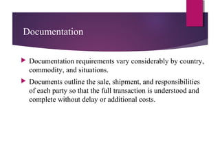 EXPORT DOCUMENTATION | PPT