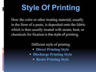 Textile printing | PPTX