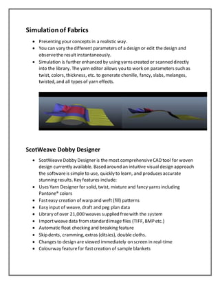 Textile product simulation ppt | PDF