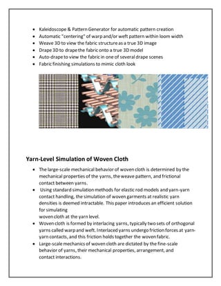 Textile product simulation ppt | PDF
